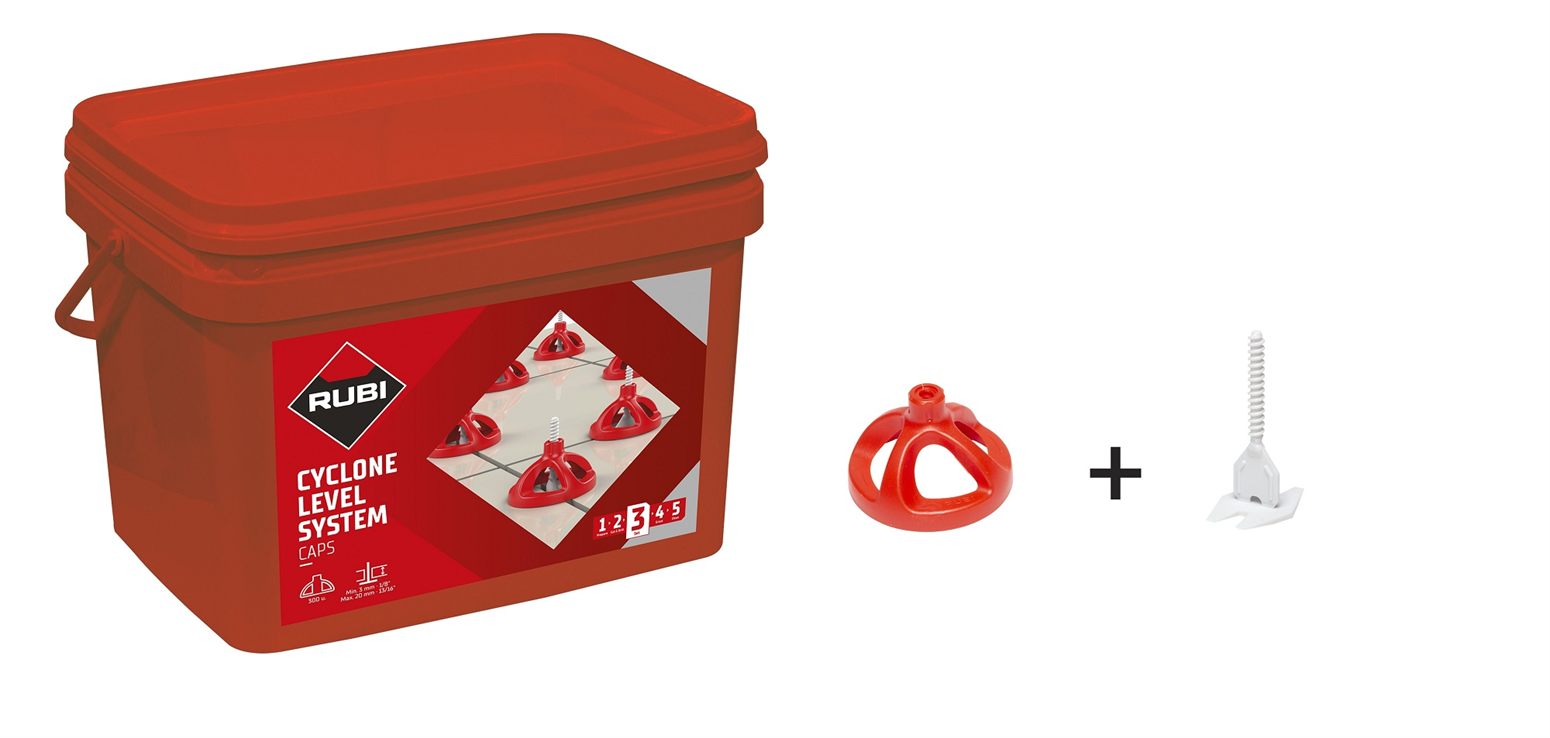 Kit de nivellement carrelages 1.5mm Rubi Cyclone Level System | rotopino.fr